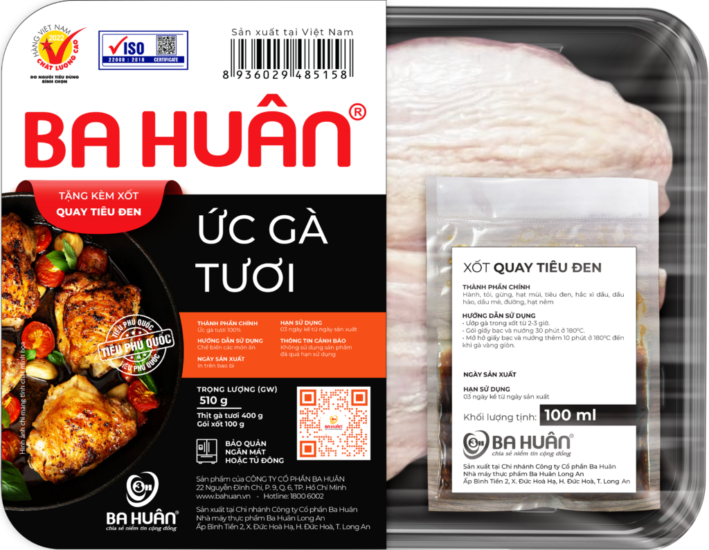Black pepper roasted chicken breast - Ba Huan Corporation